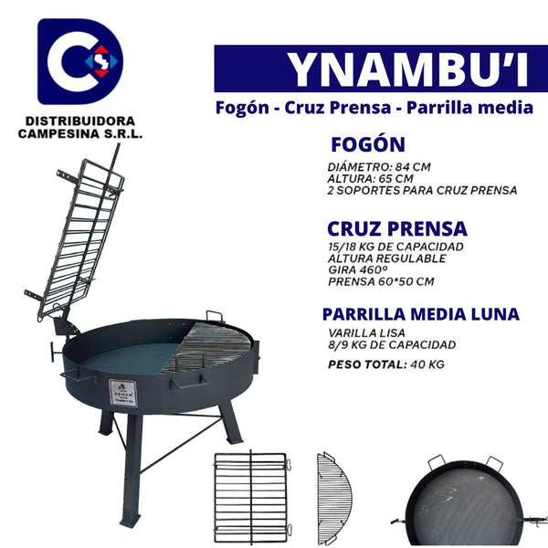 YNAMBU'I FOGON +CRUZ PRENSA + PARRILLA MEDIA 3 EN 1 – Distribuidora ...